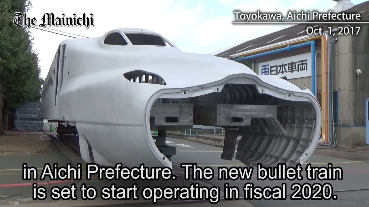JR Central unveils new bullet train to be equipped with LED headlights ...